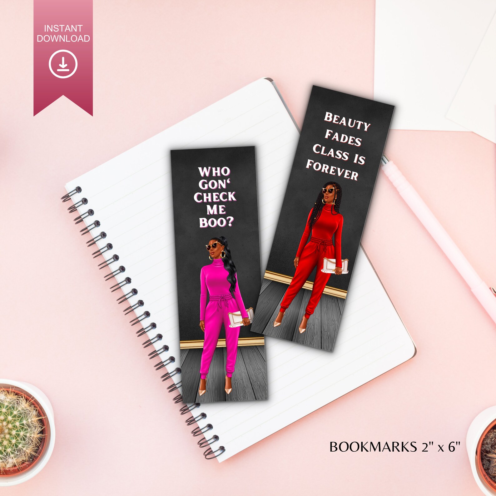 Black Girl Bookmarks Black Woman Bookmark Printable Bookmark African ...