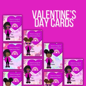 Printable Valentine's Day Cards, Black Girl Printable Valentines Day ...