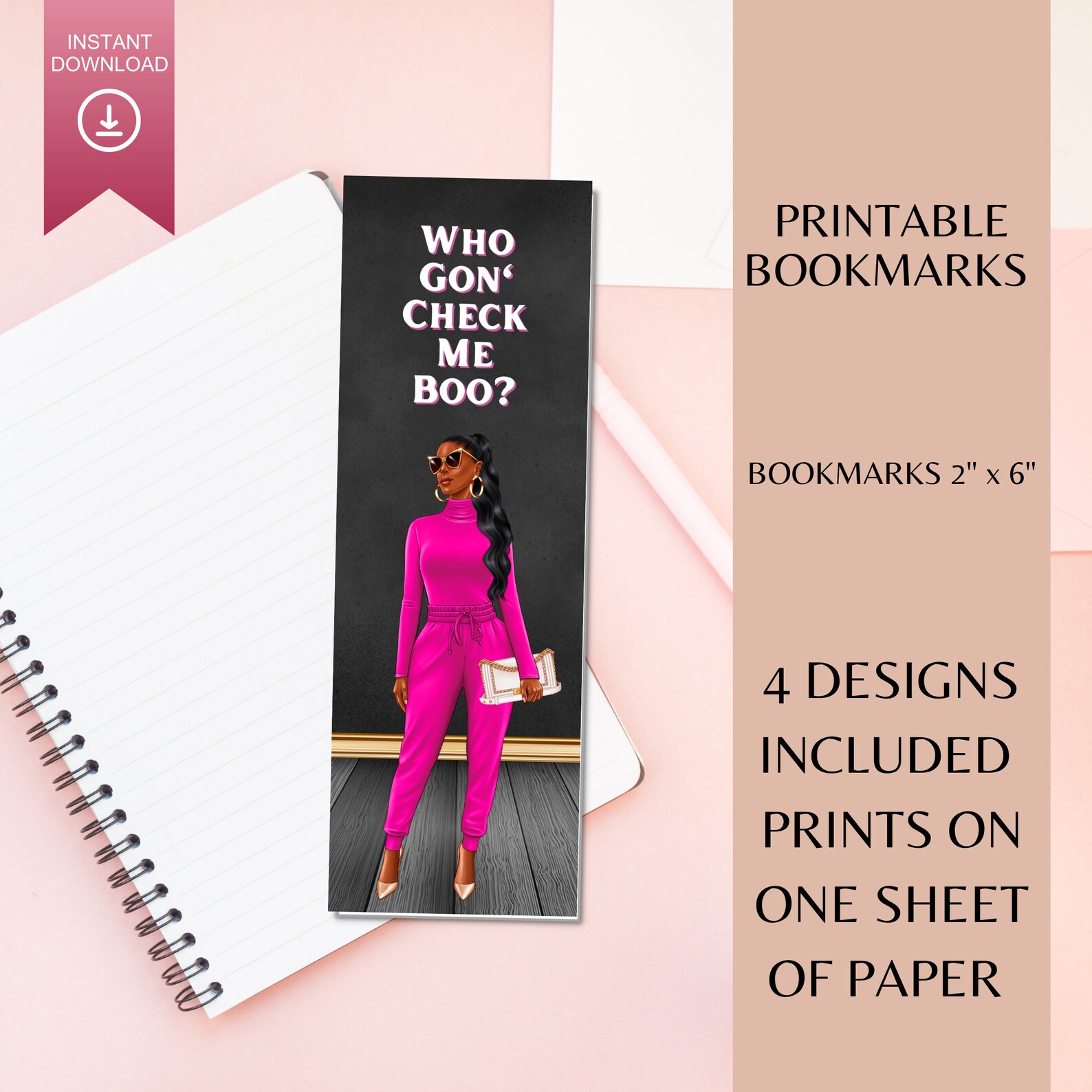 Black Girl Bookmarks Black Woman Bookmark Printable Bookmark African ...