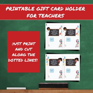 Teacher Appreciation Week Gift Card Holder | Printable Gift Card Tag ...