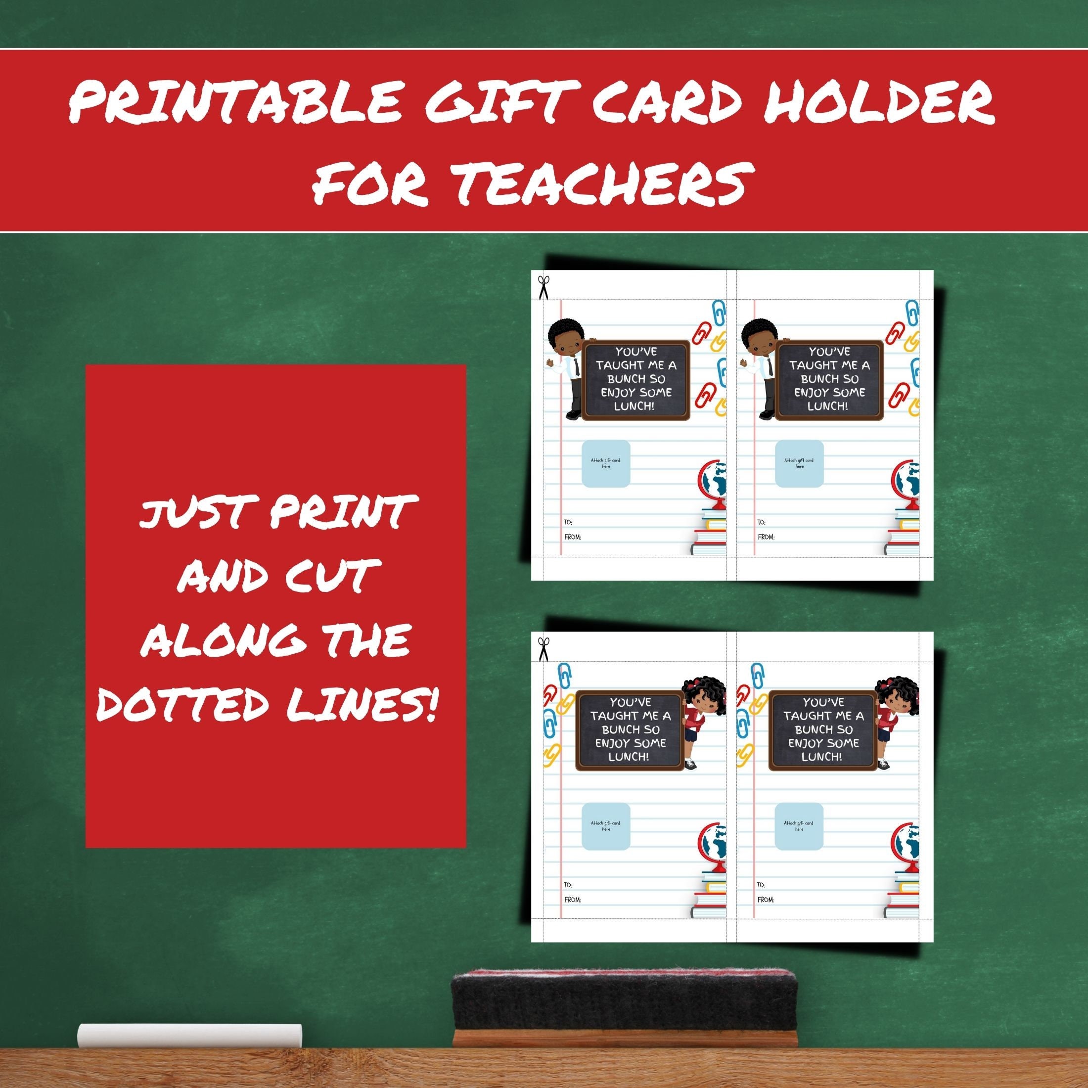 Teacher Appreciation Week Gift Card Holder Printable Gift - Etsy