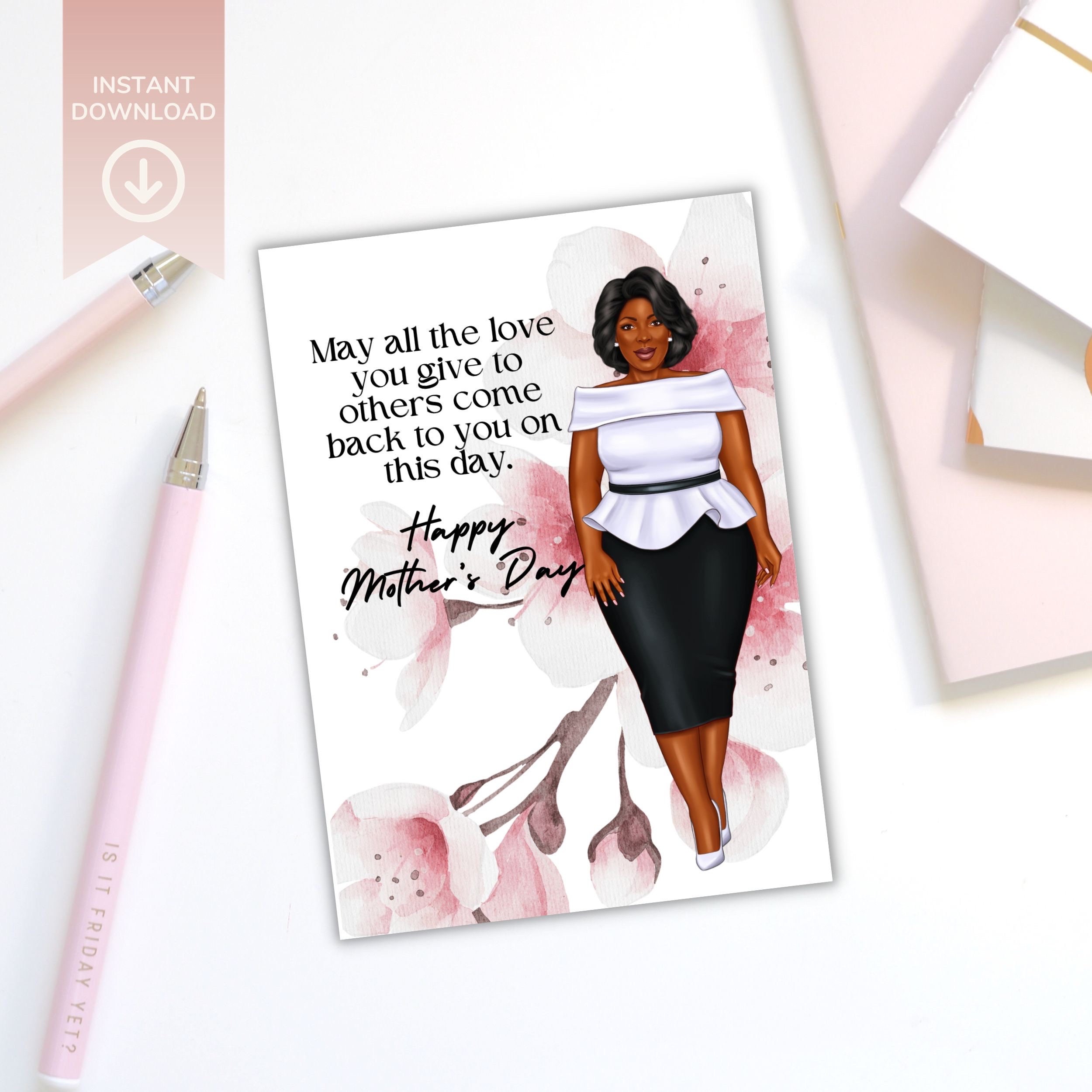 Printable Card For Mother S Day Mother S Day Card For Black Mothers