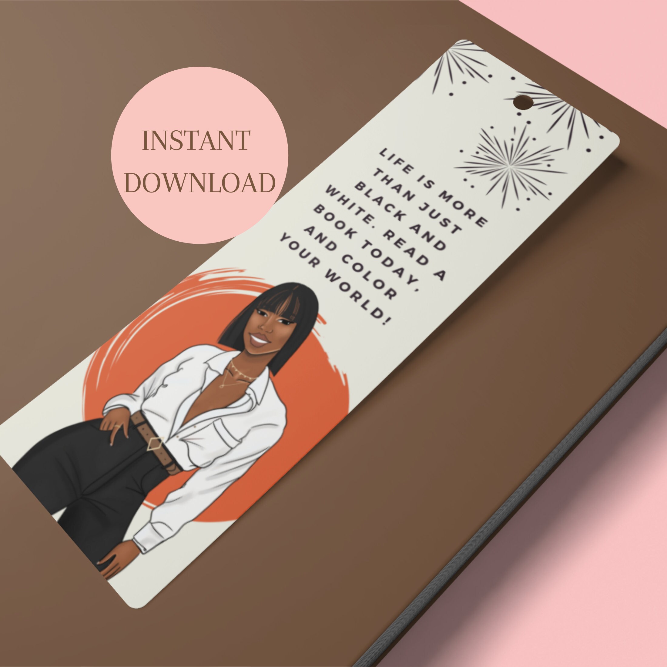 Black Girl Bookmarks Black Woman Bookmark Printable - Etsy