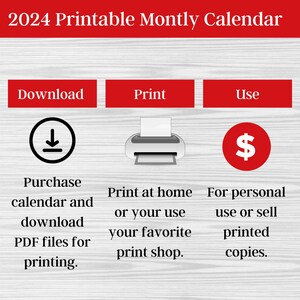 2024 Monthly Printable Calendar Calendar Download Printable Calendar ...