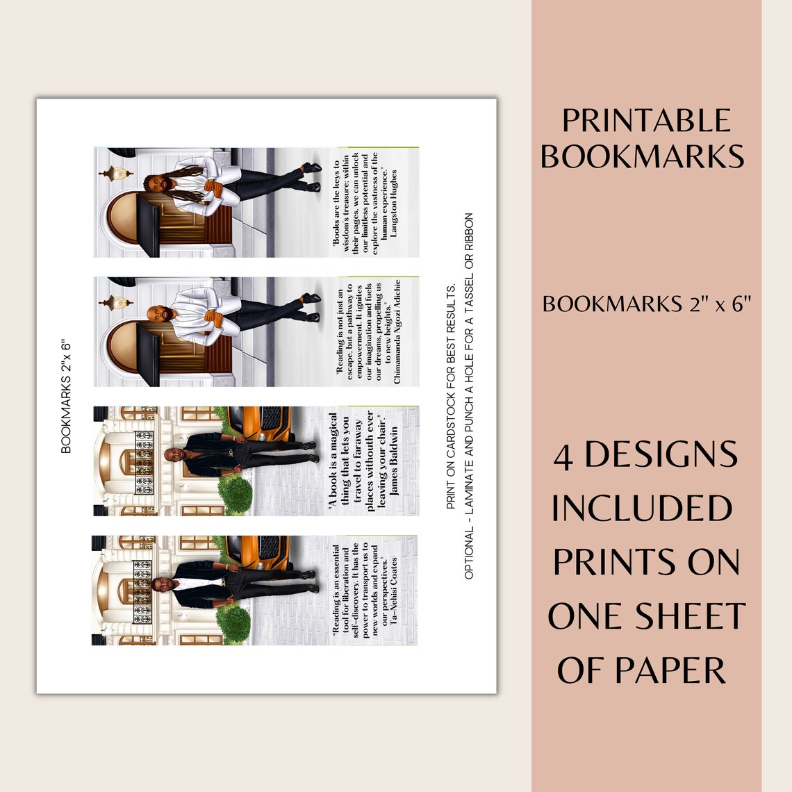 Bookmarks for Men | Printable Bookmarks | Book Gifts | Father's Day ...