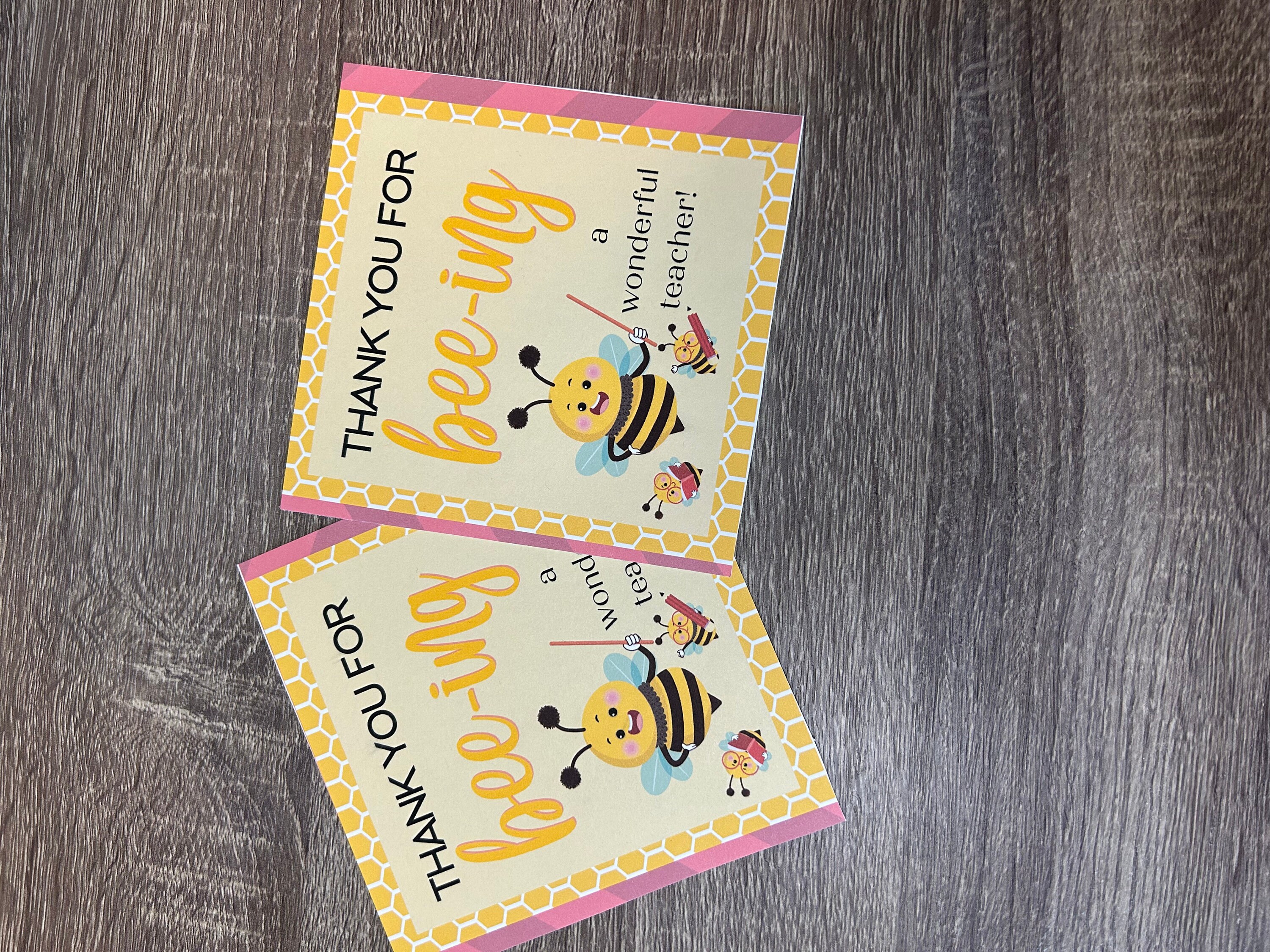 Thank You for Bee-ing a Wonderful Teacher Printable Gift Tags, Teacher ...