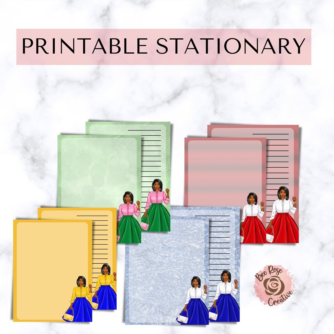 Printable Stationary Pack Instant Download US Letter PDF - Etsy