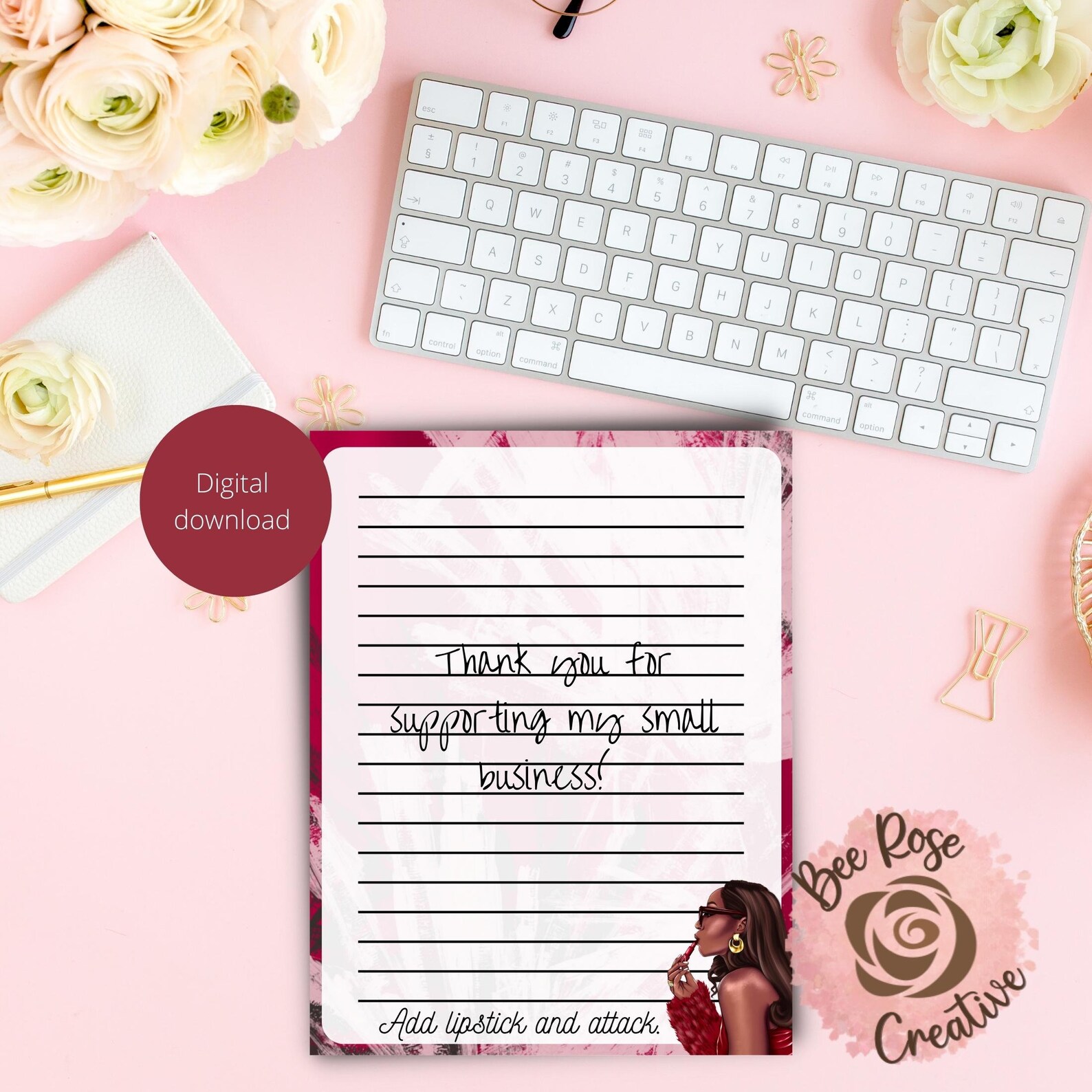 Printable Stationary Pack Girl Boss Stationary Pack for - Etsy