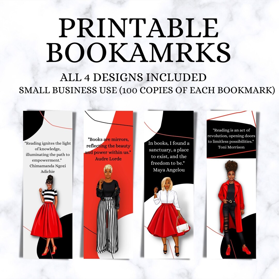 Bookmarks for Black Women Printable Book Gifts African - Etsy