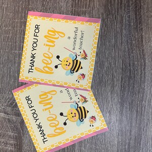Thank You for Bee-ing a Wonderful Teacher Printable Gift Tags, Teacher ...