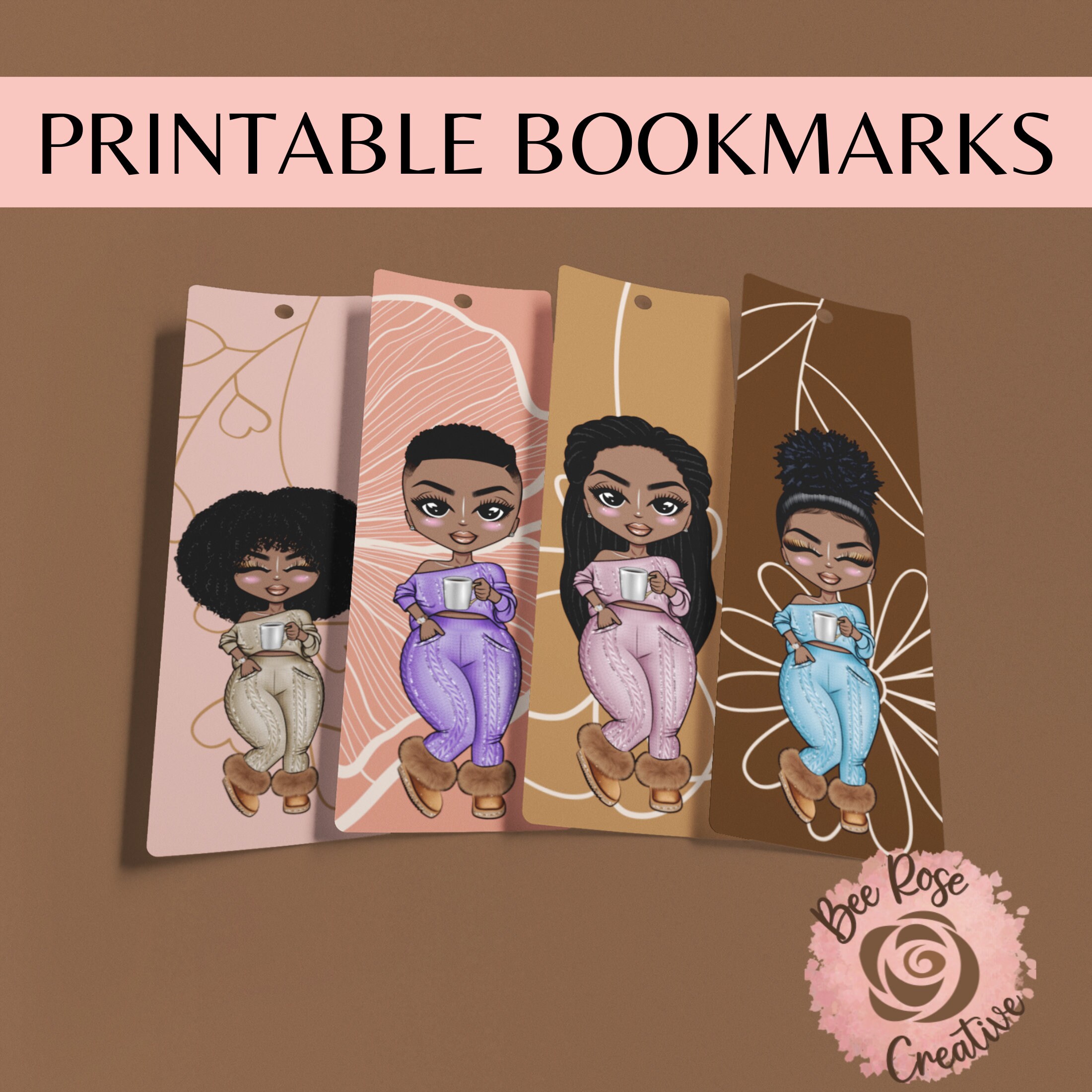 Black Girl Bookmarks Black Woman Bookmark Printable - Etsy