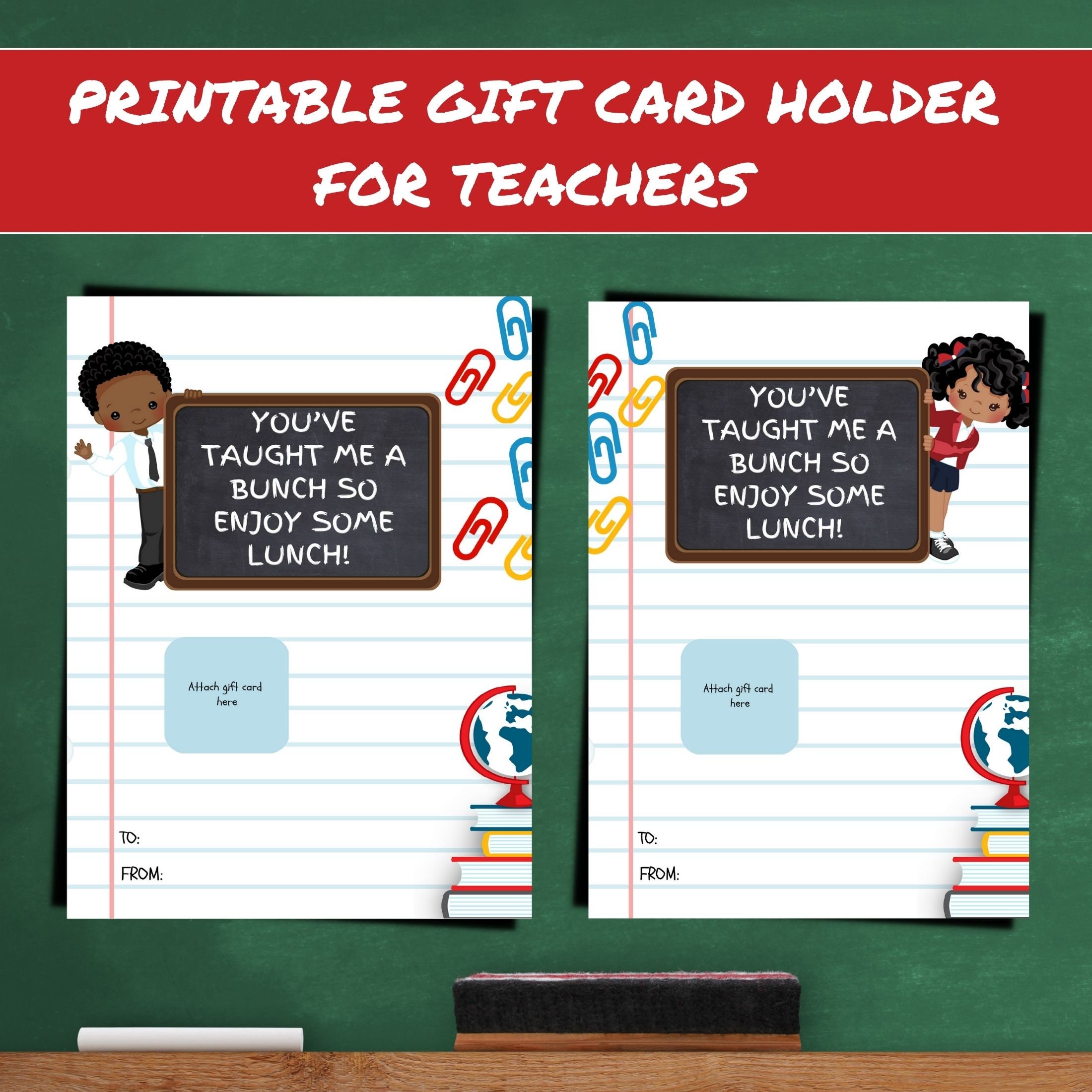 Teacher Appreciation Week Gift Card Holder Printable Gift Card Tag for ...