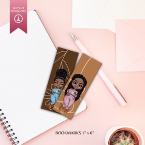 Black Girl Bookmarks | Black Woman Bookmark | Printable Bookmark ...