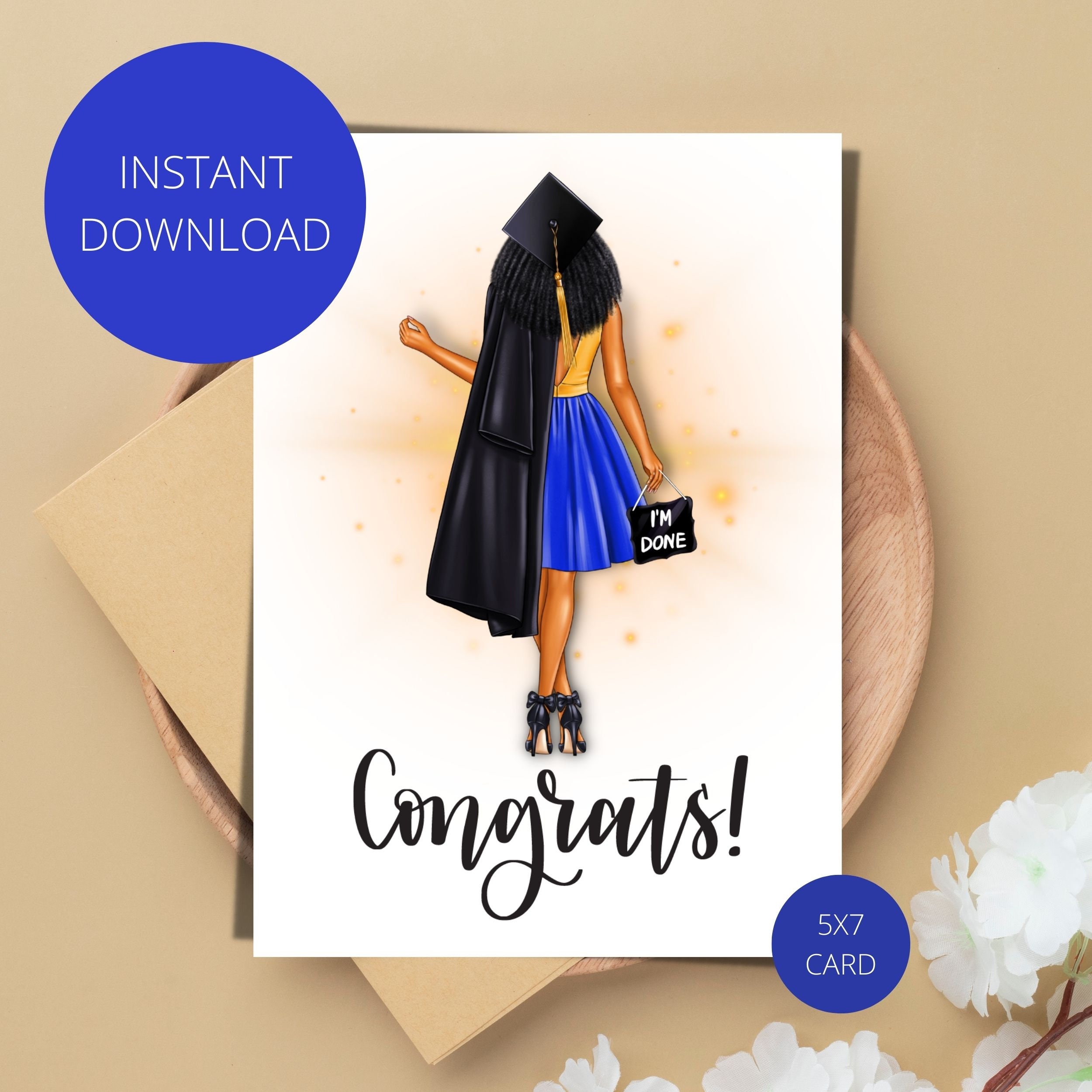 Printable Graduation Card College Graduation Card Sorority - Etsy