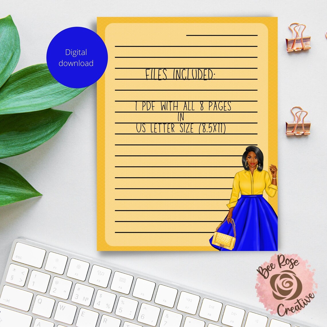Printable Stationary Pack Instant Download US Letter PDF - Etsy