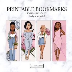 Printable Bookmark With Floral Designs | Bookmarks for Black Women ...