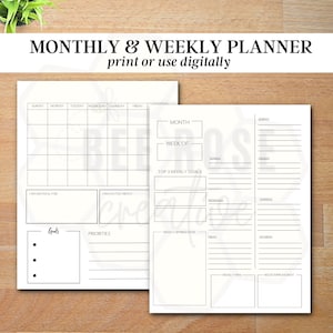 Free Blank Weekly Calendar Printable - Etsy