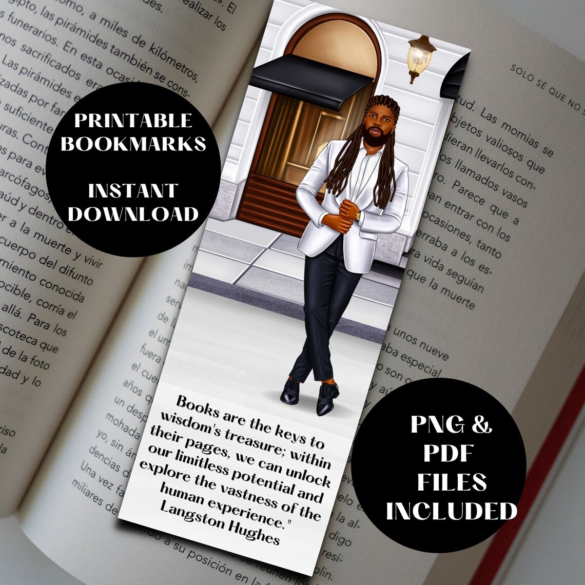 Bookmarks for Men Printable Bookmarks Book Gifts Father's Day Gifts for ...