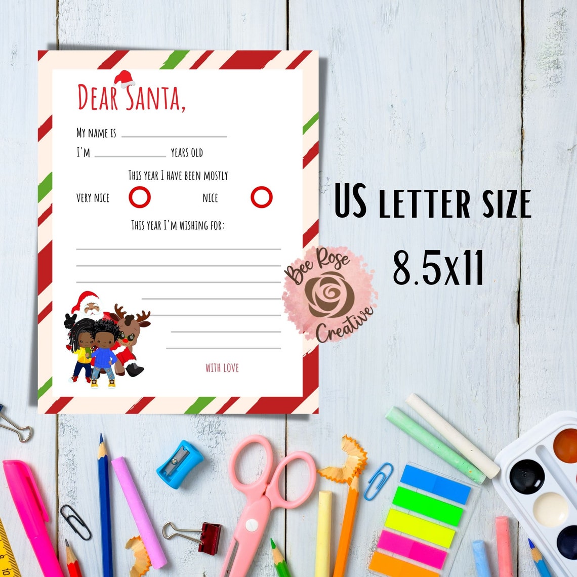 Letter to Santa Christmas Letter to Santa Printable Sheet Christmas ...
