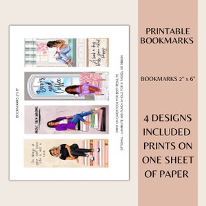 Black Girl Bookmarks | Black Woman Bookmark | Printable Bookmark ...