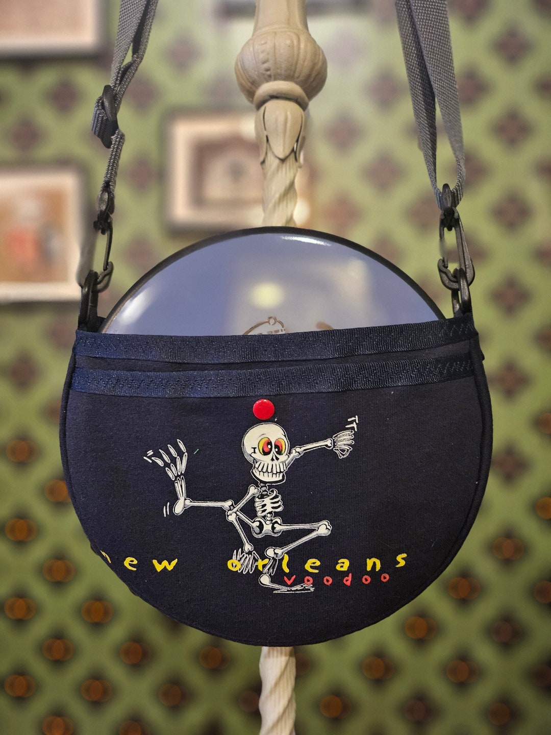 Skeleton New Orleans Voodoo Small Shoulder Disc Golf Bag Design With ...