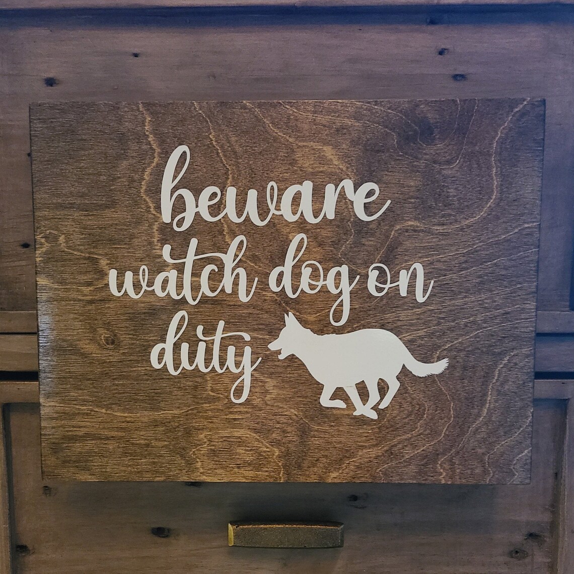 Beware Watch Dog on Duty Wood Sign With German Shepherd - Etsy