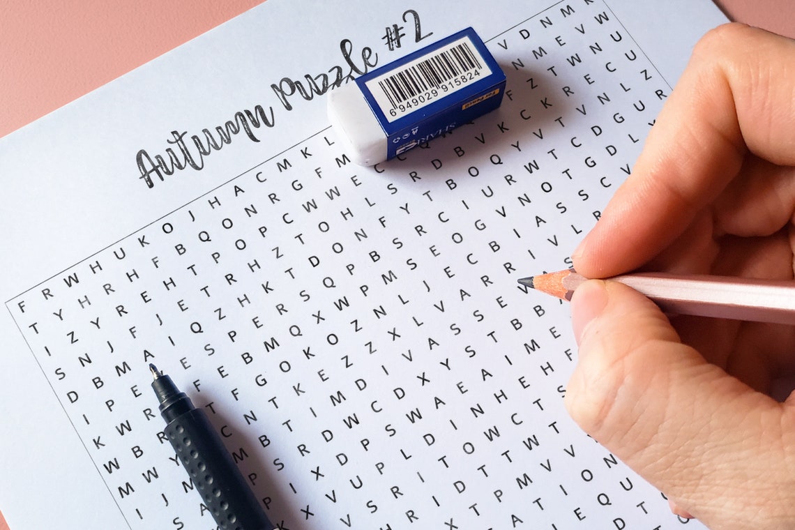 Word Search Printable KDP Interiors for Thanksgiving Activity - Etsy