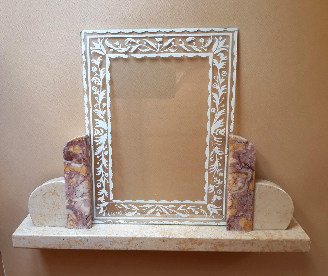 Joli cadre photo en marbre ART DÉCO FRANCE avec vitres dorigine - Etsy ...