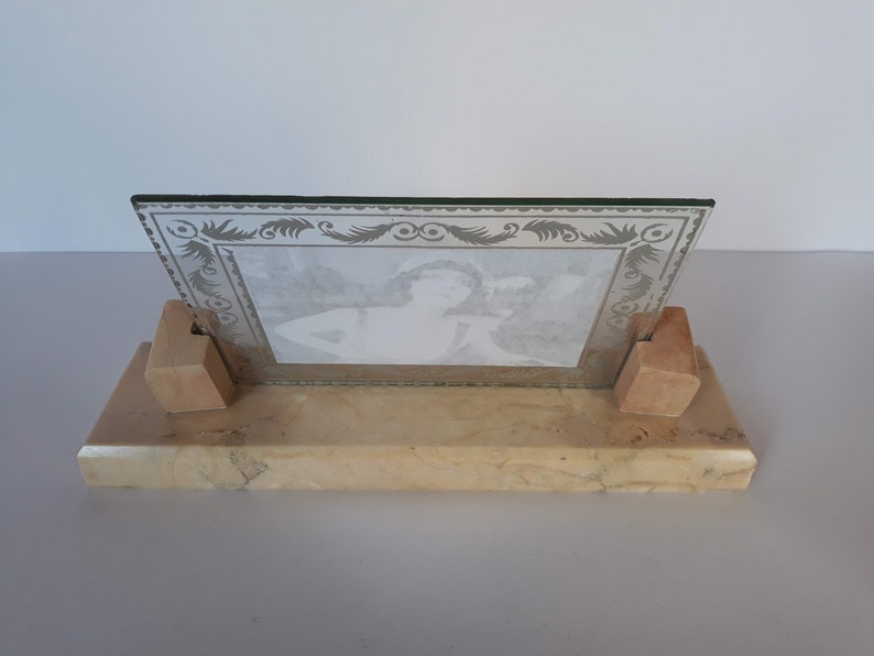 Cadre photo en marbre ART DÉCO des années 1930 FRANCE avec - Etsy France