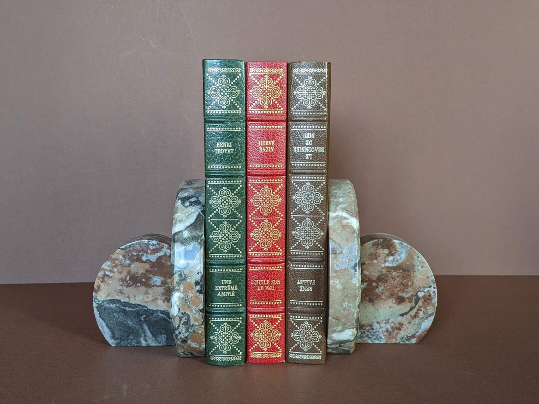 Classy French ART DECO BOOKENDS in Marble - Etsy