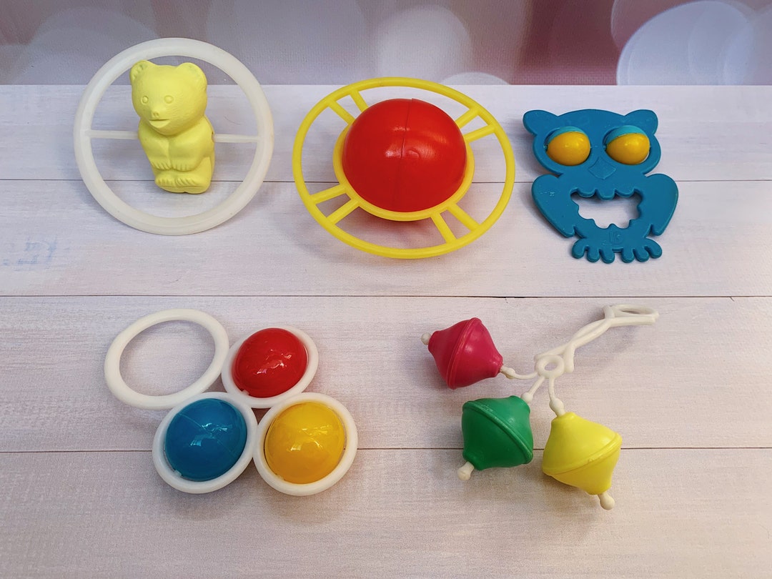 70s VERY RARE Set of 5 Vintage Rattles Soviet Rattles USSR Decoration ...