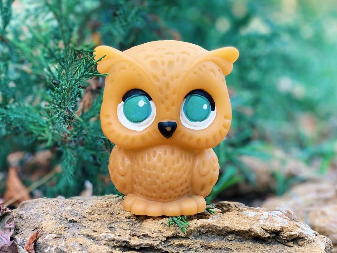 70's RARE Vintage Rubber Owl Figurine Soviet Bird Collectible Bird USSR ...