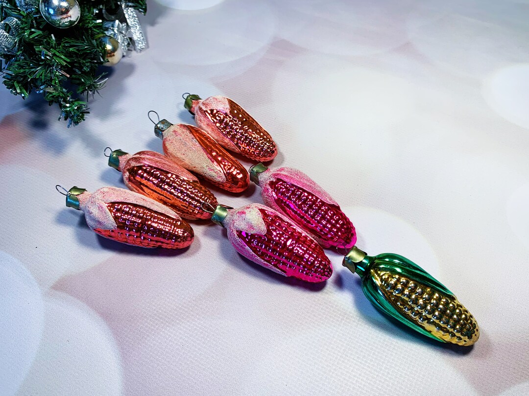 60's RARE Set of 7 Glass Corn Made in USSR Christmas Corn - Etsy