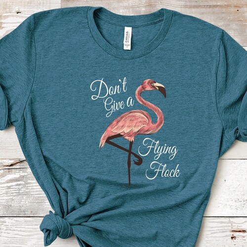 Flying Flock Flamingo Shirt Flamingo Tee Shirt Womens | Etsy