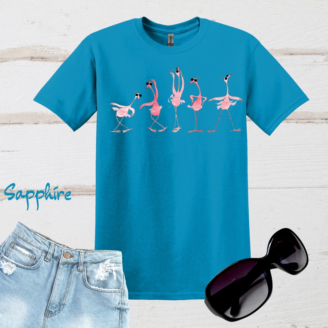 Dancing Flamingos, Flamingo Tee Shirt, Holiday Flamingo, Flamingo Shirt ...
