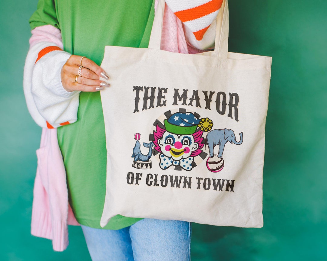 Circus Clowncore Tote Bag Funny Kidcore Aesthetic Canvas Bag, Book Bag ...