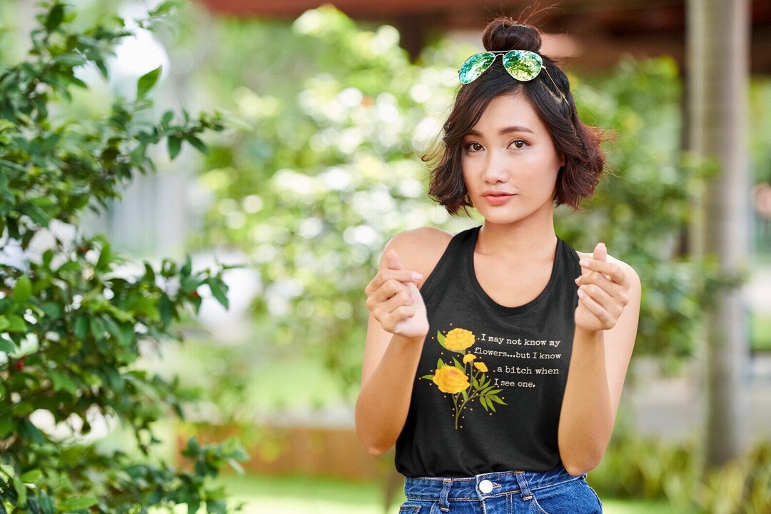 Flower Sarcasm Tank Top, Gardener Cottagecore Shirt, Plant Lover Gift, Boho Flowers, Graphic Tee ...