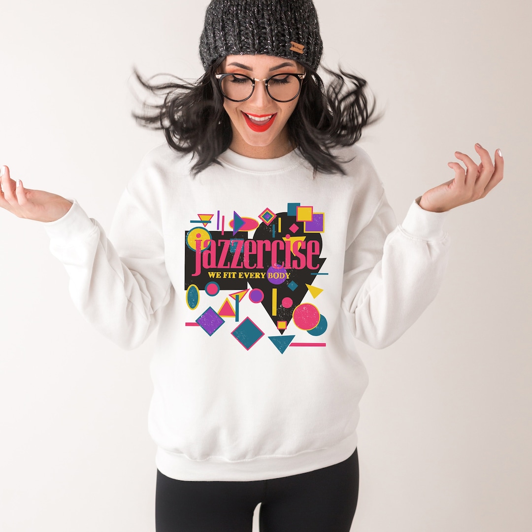 1980s Dance Aerobics Sweatshirt Vintage Feel the Burn Unisex Pullover ...