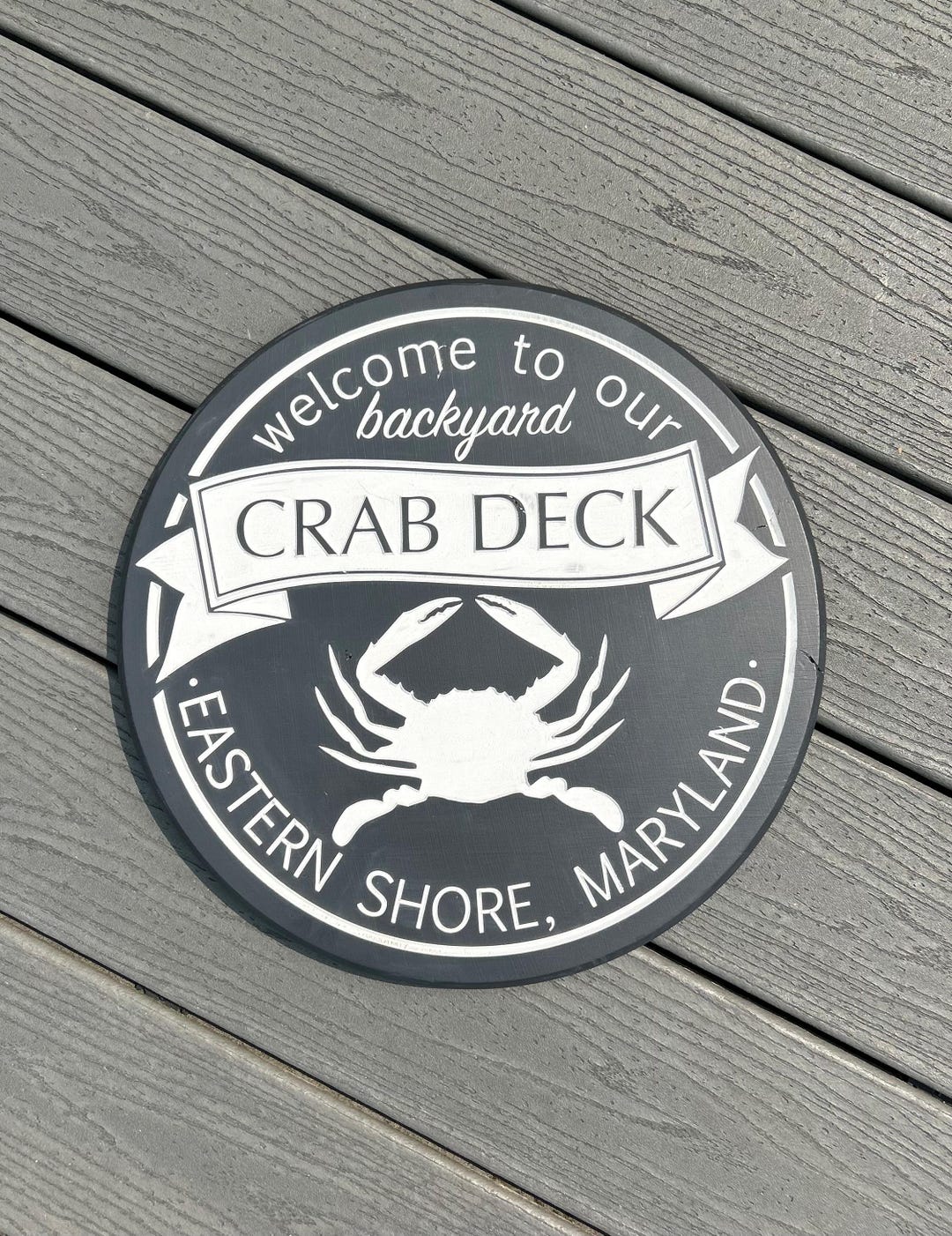 Personalized “crab Deck” Backyard Sign – Eastern Shore Maryland Wall ...