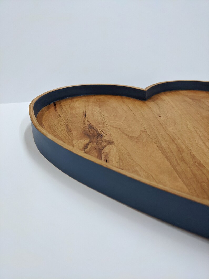 Cherry Wood Heart Tray - Handcrafted Catch All for Jewelry, Keys, and ...
