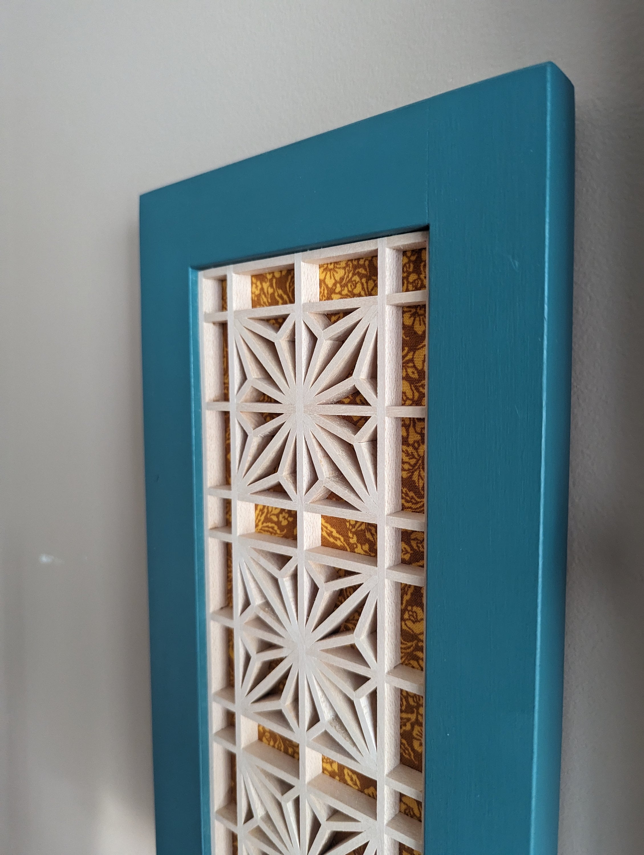 Small Kumiko Panel - Asa No Ha Pattern - Handcrafted Home Decor - Etsy