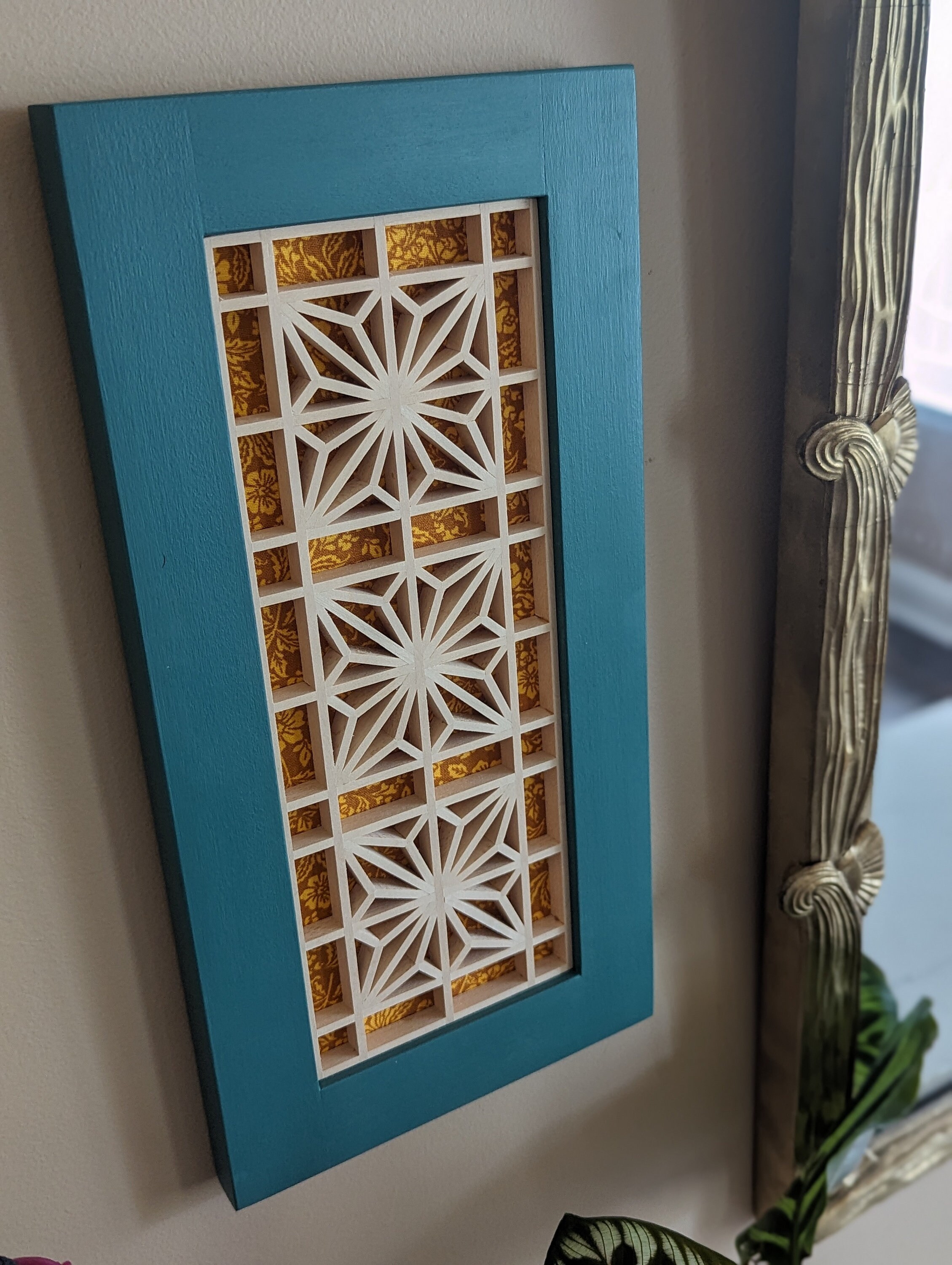 Small Kumiko Panel - Asa No Ha Pattern - Handcrafted Home Decor - Etsy