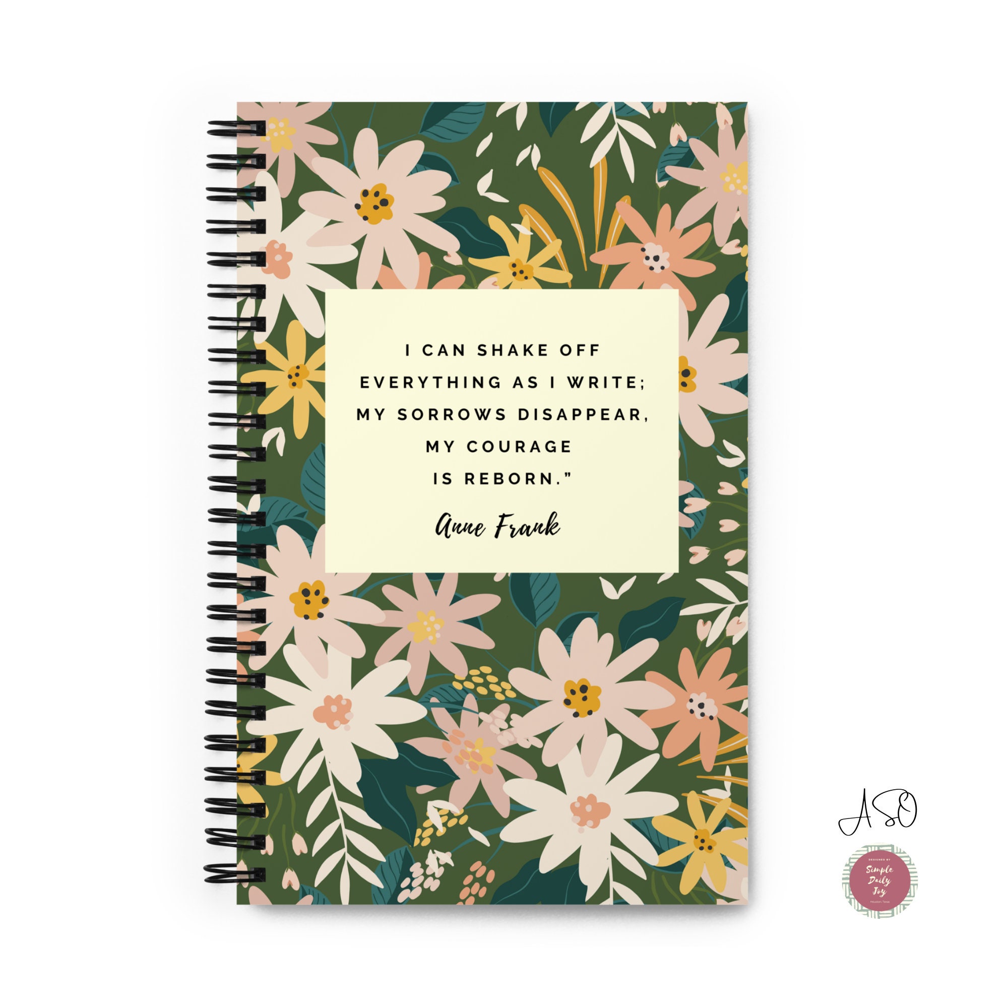 WRITING GIFTS Anne Frank Quote Dot Grid Notebook Spiral Notebook ...