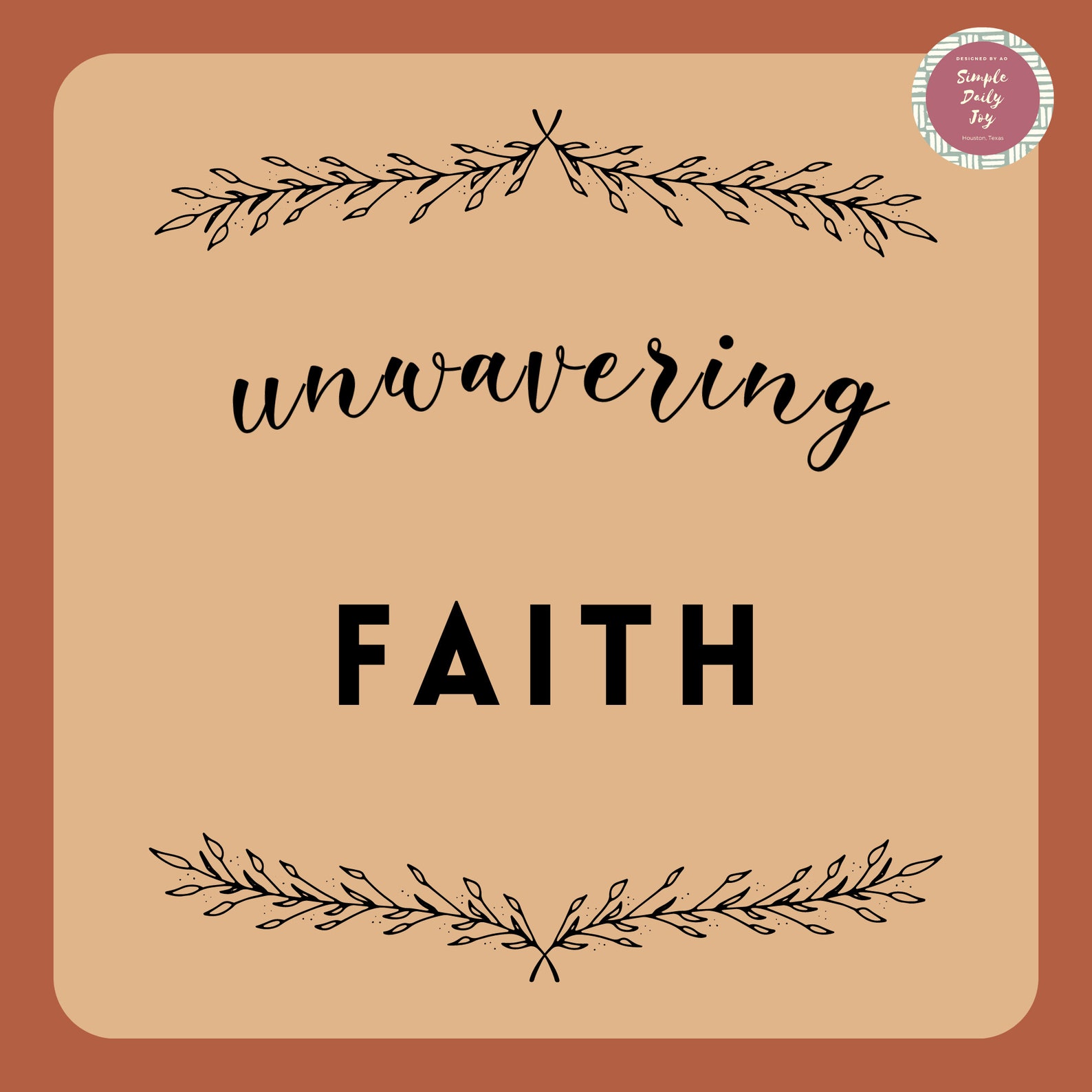 Unwavering Faith Stickers | Inspirational | AFFIRMATION Word | 3 Sizes ...