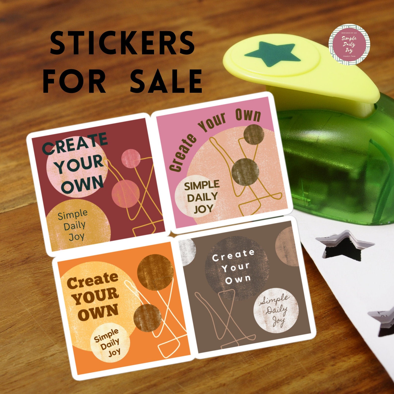Create Your Own | Simple Daily Joy | Vinyl Stickers | Creativity - Etsy