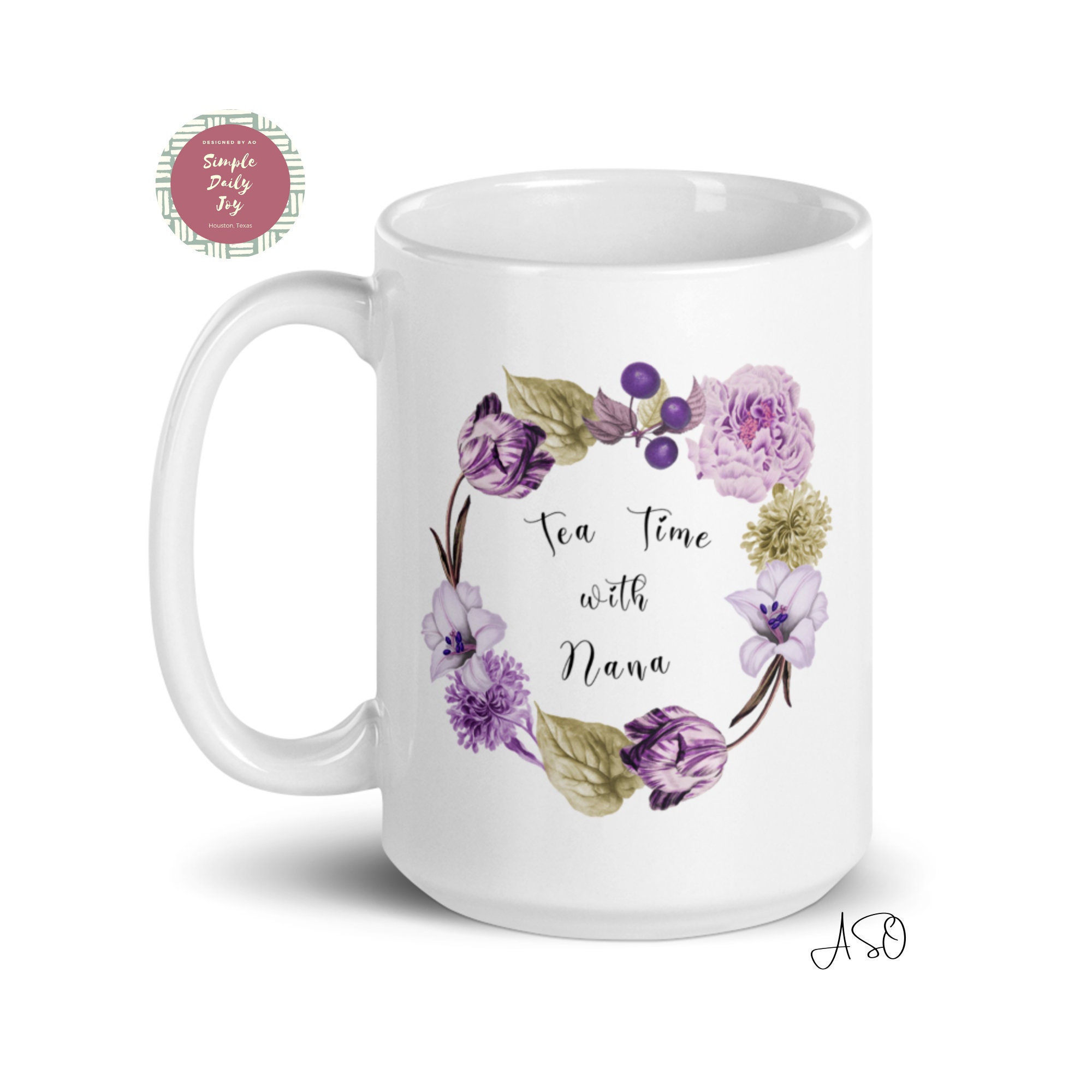 Tea Time With NANA Delightful Gift Sturdy Beautiful Mug - Etsy