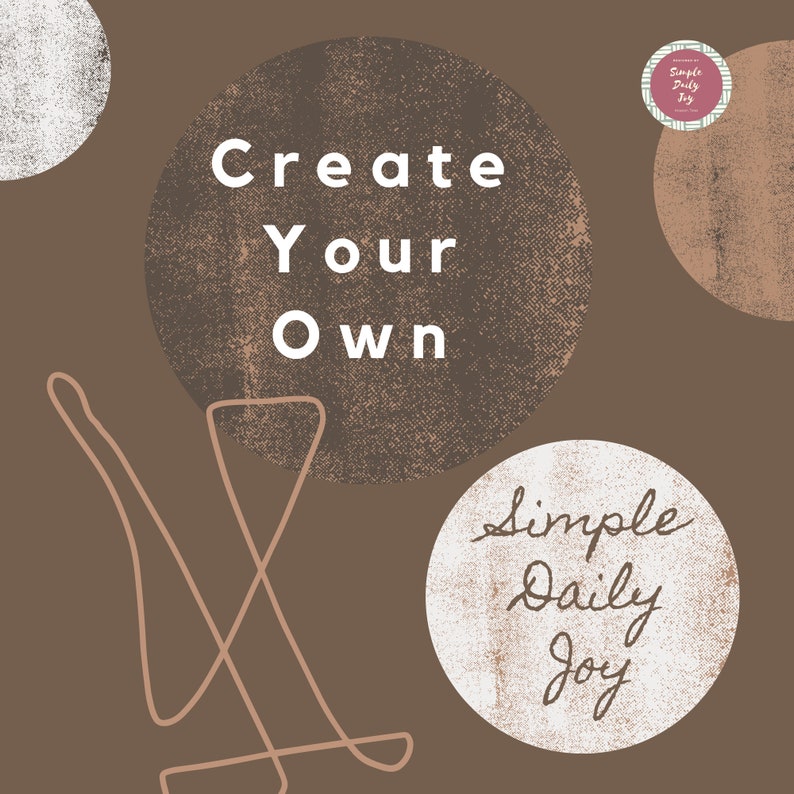 Create Your Own | Simple Daily Joy | Vinyl Stickers | Creativity - Etsy