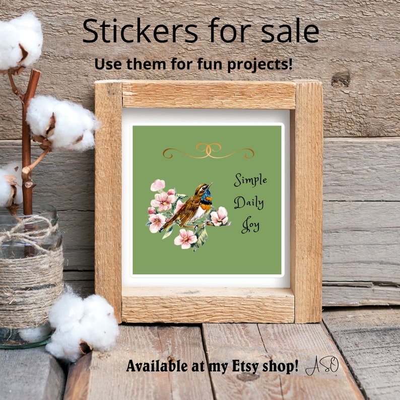Bird Singing STICKERS | Simple Daily Joy | Ships WORLDWIDE - Etsy
