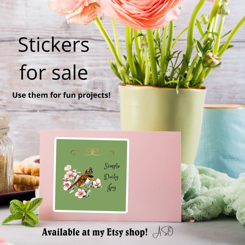 Bird Singing STICKERS | Simple Daily Joy | Ships WORLDWIDE - Etsy