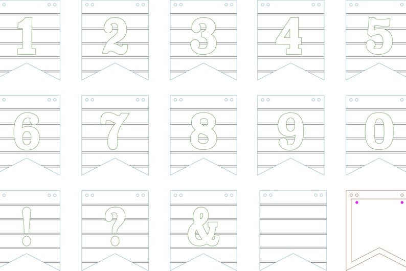 15-piece Shiplap Number Banner SVG for Laser Cutters Great - Etsy